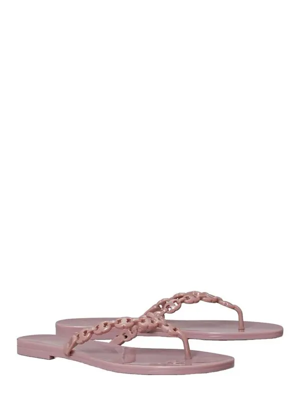 Tory Burch Gemini Link Jelly Flip-flops - Light Mauve