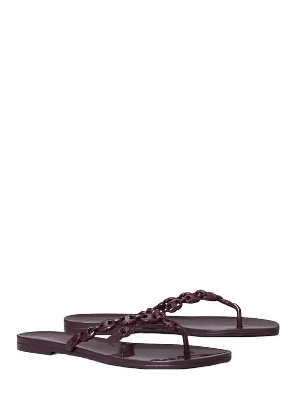 Tory Burch Gemini Link Jelly Flip-flop - Merlot