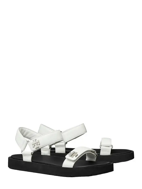 Tory Burch Kira Sport Slim Sandal - White/perfect Black/silver