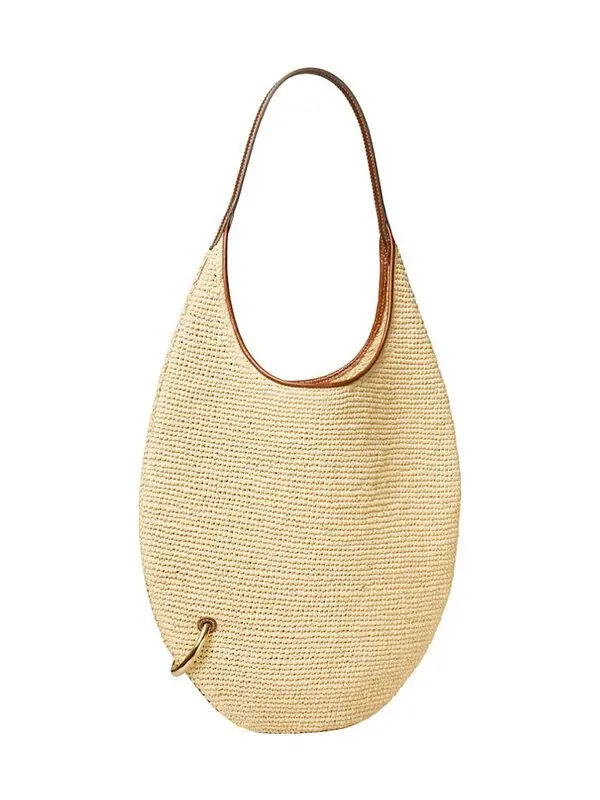 Tory Burch Pierced Soft Straw Bag - Natural