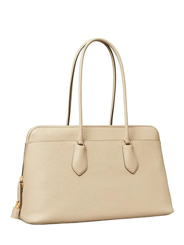 Tory Burch Lock Satchel - Light Stone