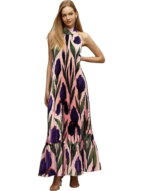 Anthropologie L'idee Ares Maxi Gown - Iris Garden