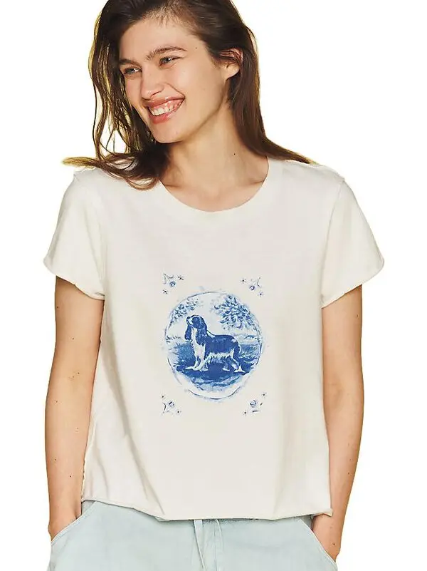 Maeve Caitlin Boxy T-shirt Top - Cocker Spaniel