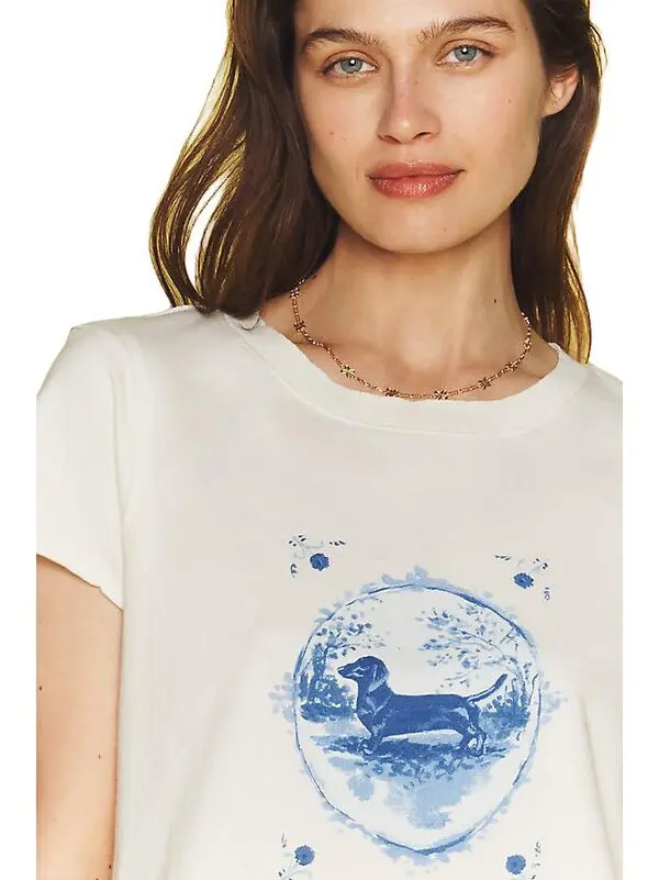 Maeve Caitlin Boxy T-shirt Top - Dachshund