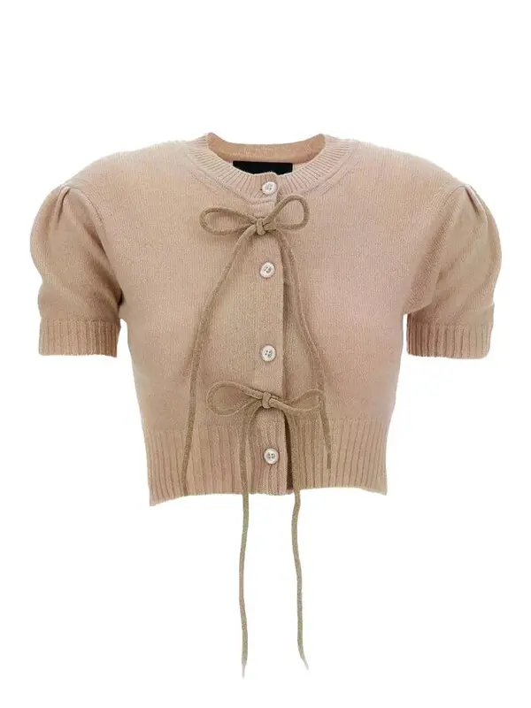Simone Rocha Tie-detailed Cardigan - Neutrals