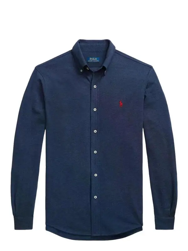 Polo Ralph Lauren Featherweight Embroidered Long-sleeved Shirt - Blue