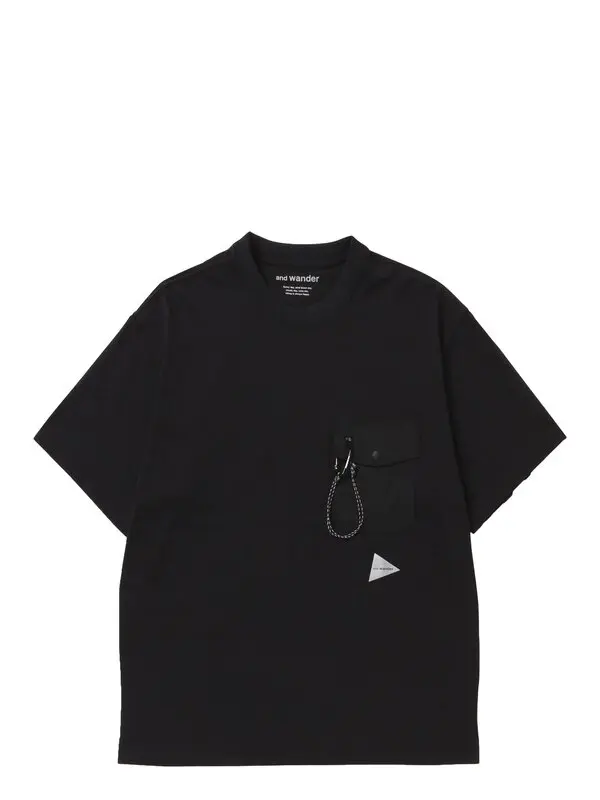 AND WANDER T-shirt With Pocket - Black