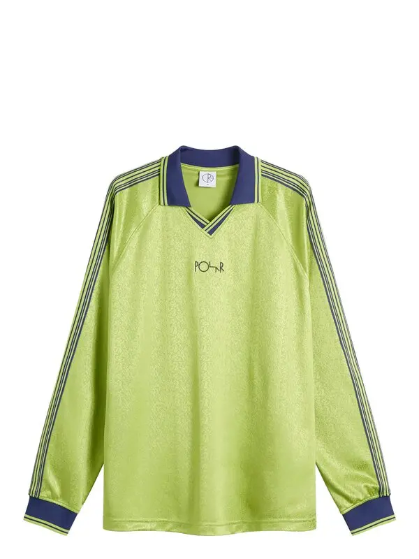 POLAR SKATE CO. Davie Football Shirt - Peridot/dark Blue