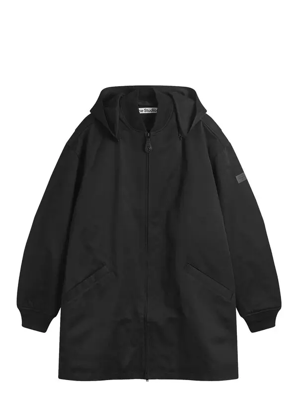 Acne Studios Cotton Nylon Workwear Parka Jacket - Black