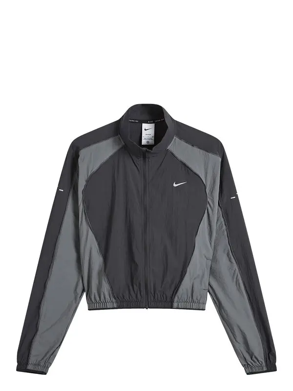 Nike Swift Uv Repel Running Jacket - Black/iron Grey/reflective Silv