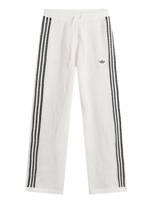 Adidas Crochet Knit Track Pants - Off White