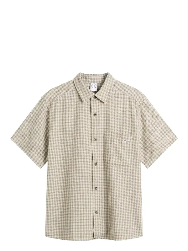 POLAR SKATE CO. Mitchell Short Sleeve Shirt - Beige/green