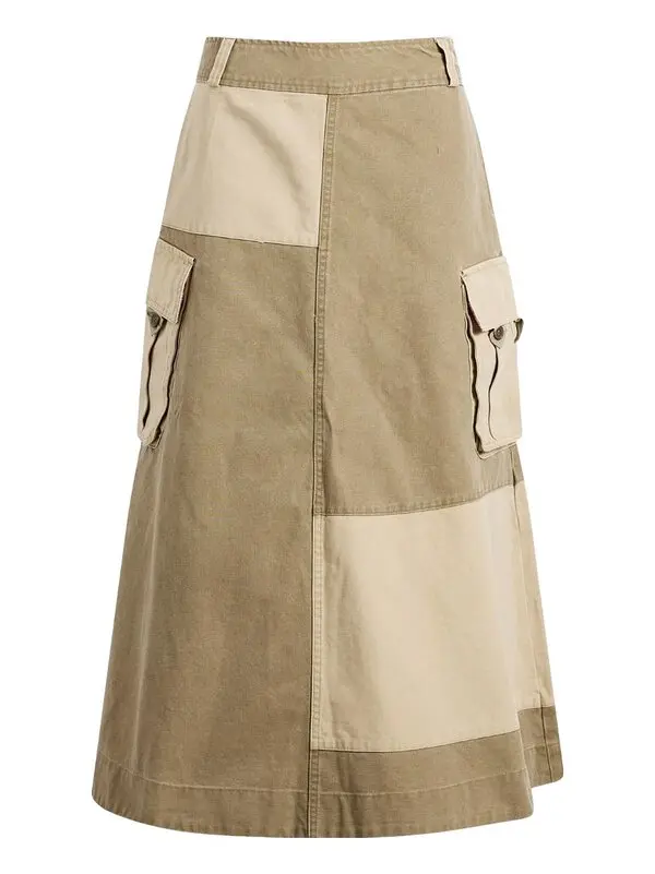 DAMSON MADDER Marcelle Barn Midi Skirt - Olive