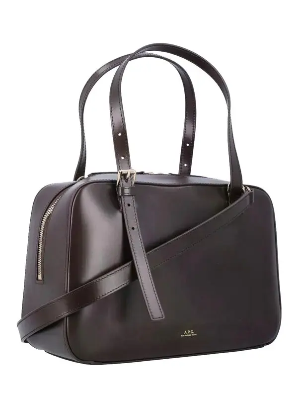 A.p.c. Virginie Leather Box Bag - Brown