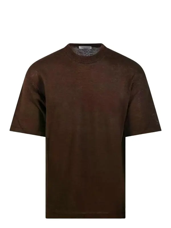 ROBERTO COLLINA Crew-neck T-shirt - Brown