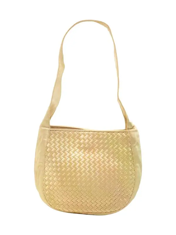 Bottega Veneta 20th Century Satin Intrecciato Shoulder Bag - Gold
