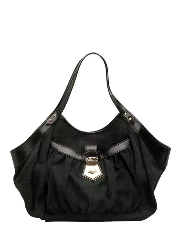 Fendi 2010-2025 Zucca Canvas Chef Tote Bag - Black
