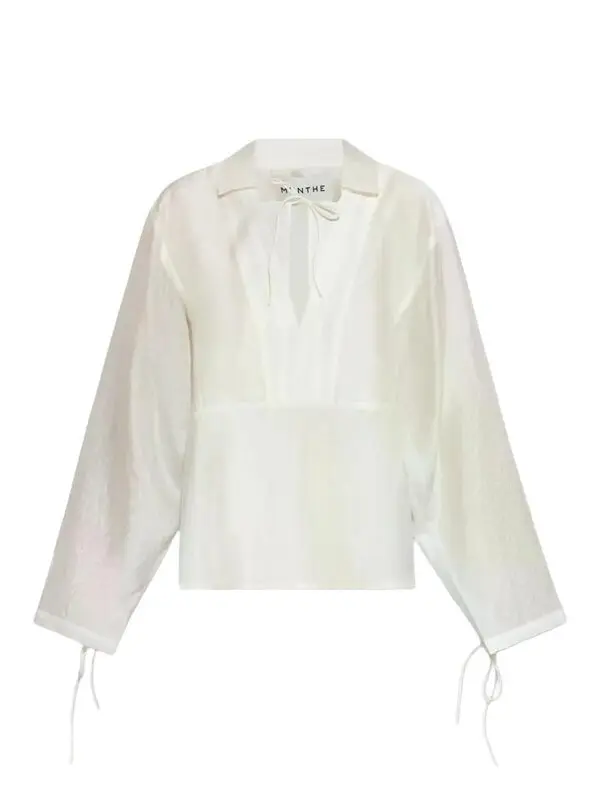 Munthe Babette Tie-neck Blouse - Neutrals