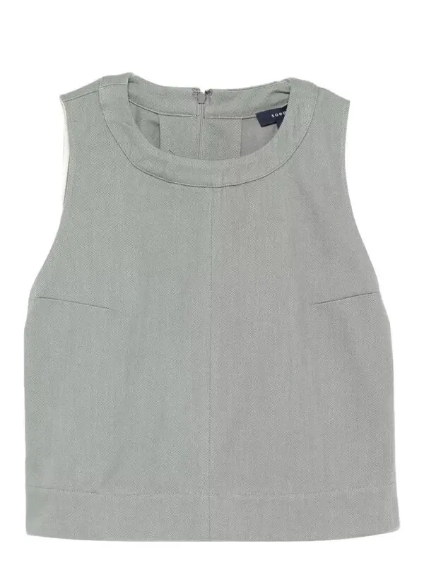 Soeur Pampa Round-neck Top - Green