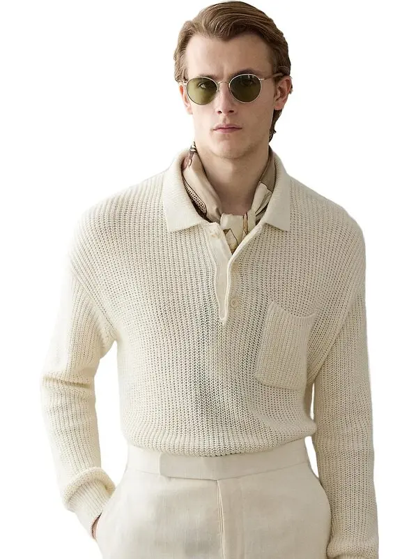Ralph Lauren Relaxed Fit Silk-linen Sweater - Classic Cream