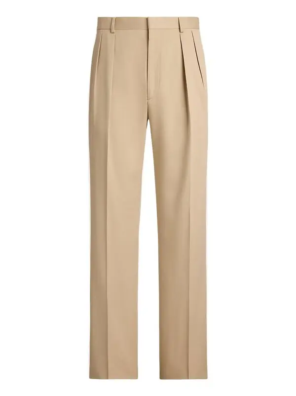 Ralph Lauren Glenn Hand-tailored Silk Suit Trousers - Sand