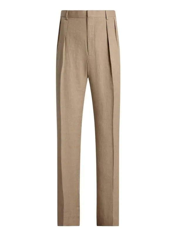 Ralph Lauren Glenn Hand-tailored Suit Trousers - Khaki Multi