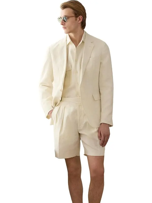 Ralph Lauren Relaxed Fit Hand-tailored Linen Short - Classic Cream