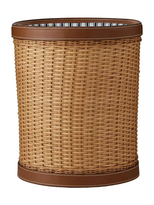 Ralph Lauren Bailey Waste Bin - Saddle