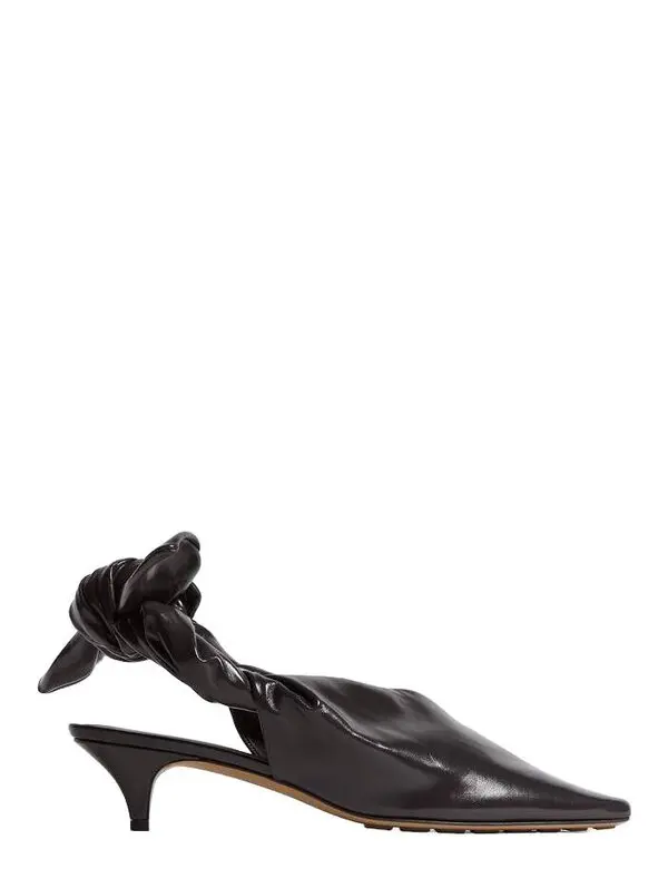 Bottega Veneta Vesta Slingback Kitten Heel Pumps - Espresso