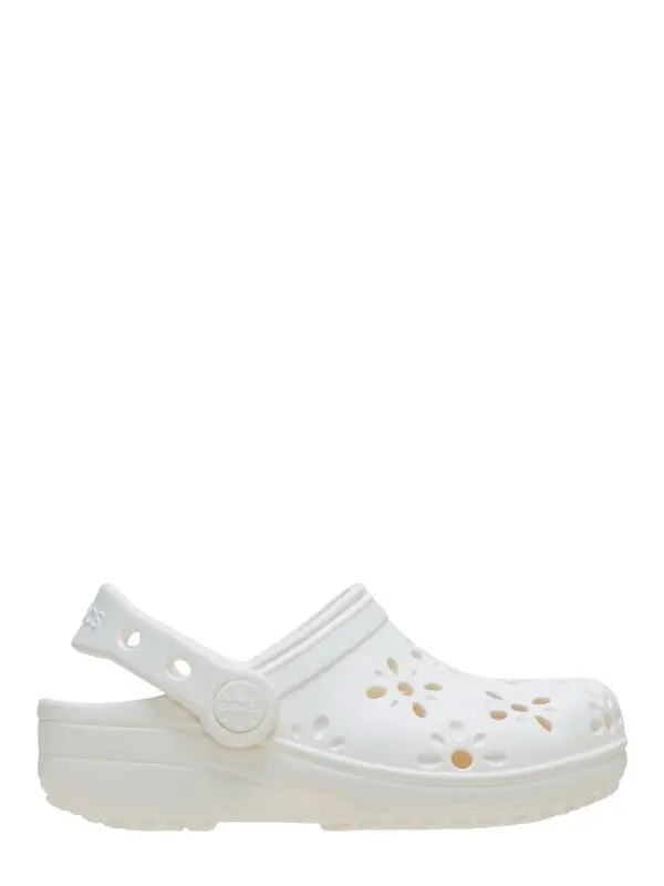 CROCS Classic Floral Cutout Clog - Chalk