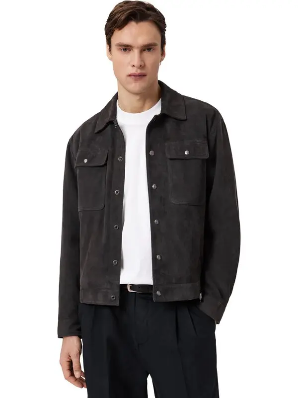 ALLSAINTS Shelton Leather Jacket - Black
