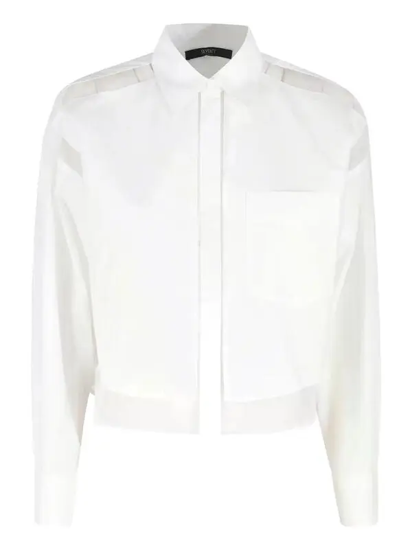 Seventy Pocket Sheer-panel Shirt - White