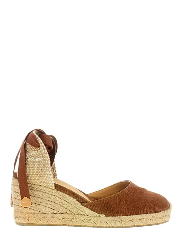 CastaÑer Lace-up Wedge Espadrilles - Brown