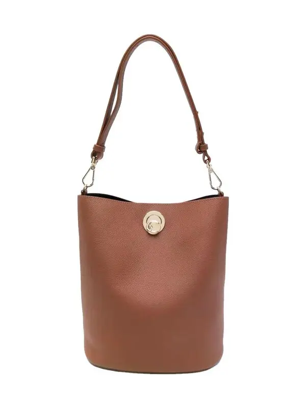 COCCINELLE Nikla Round-clasp Leather Shoulder Bag - Brown