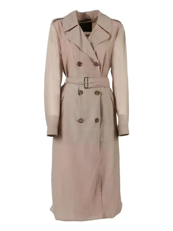 MOORER Cleopatra-dn1 Belted Coat - Neutrals