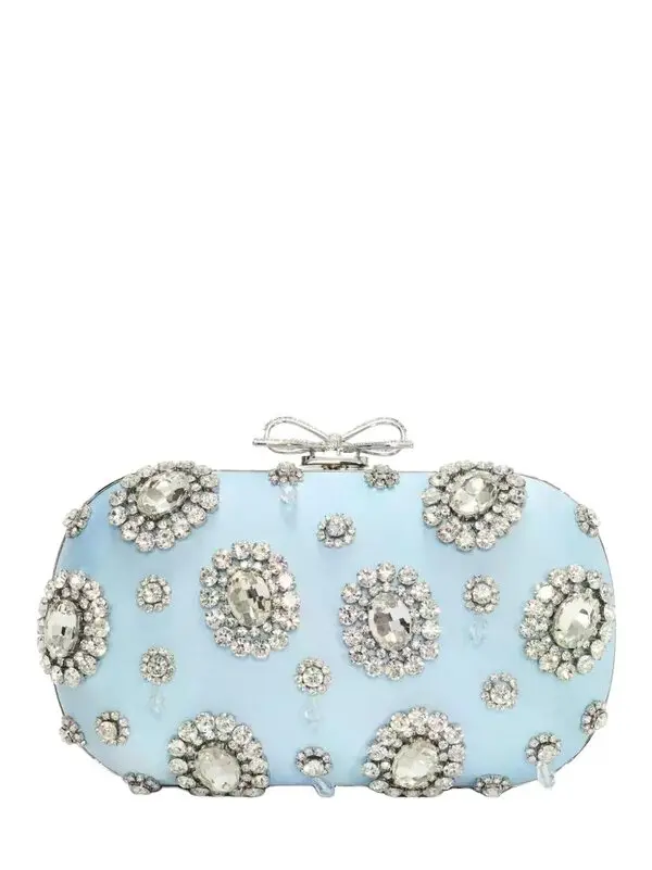 SELF-PORTRAIT Embellished Clutch Bag - Blue