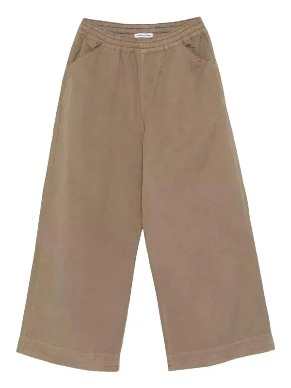 You Must Create Elasticated Wide Leg Trousers - Brown