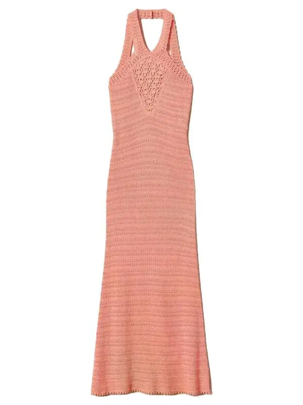 TWINSET Knitted Halterneck Dress - Pink