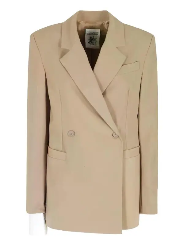 SEMICOUTURE Button Blazer - Neutrals