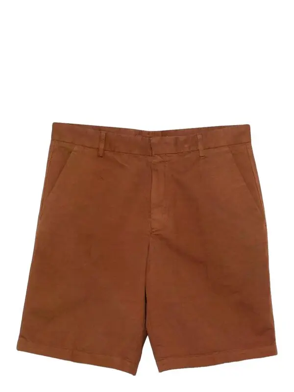 Zegna Flat-front Shorts - Brown