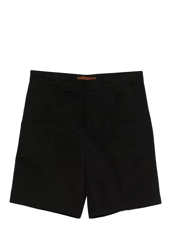 Zegna Flat-front Shorts - Black
