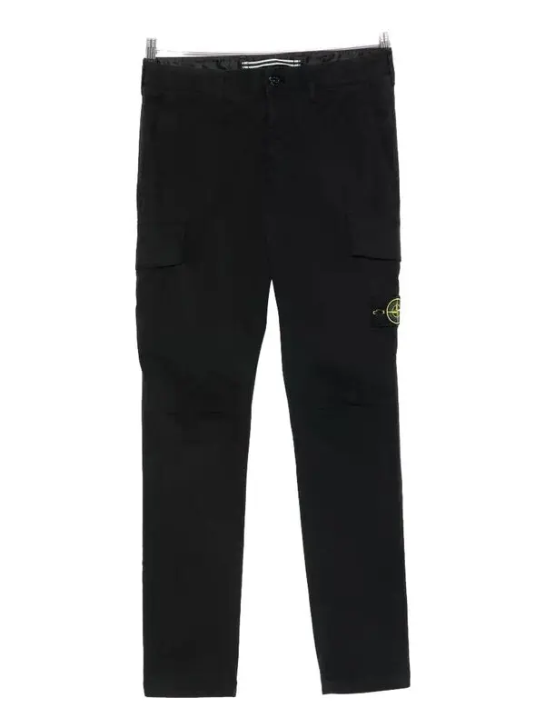 Stone Island Logo-patch Cargo Pants - Black
