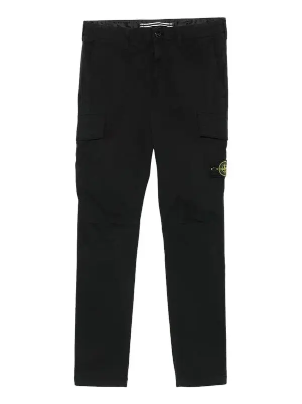 Stone Island Logo-patch Cargo Pants - Black