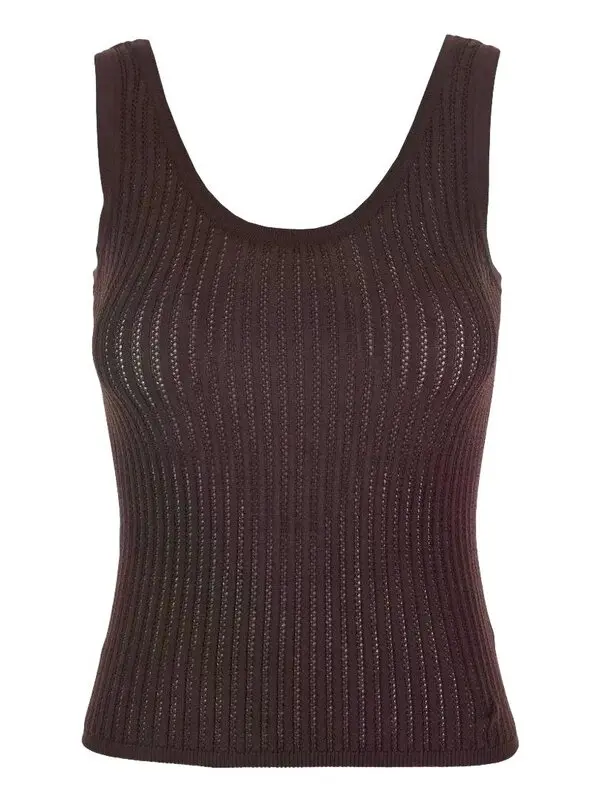 JUCCA Knitted Tank Top - Brown
