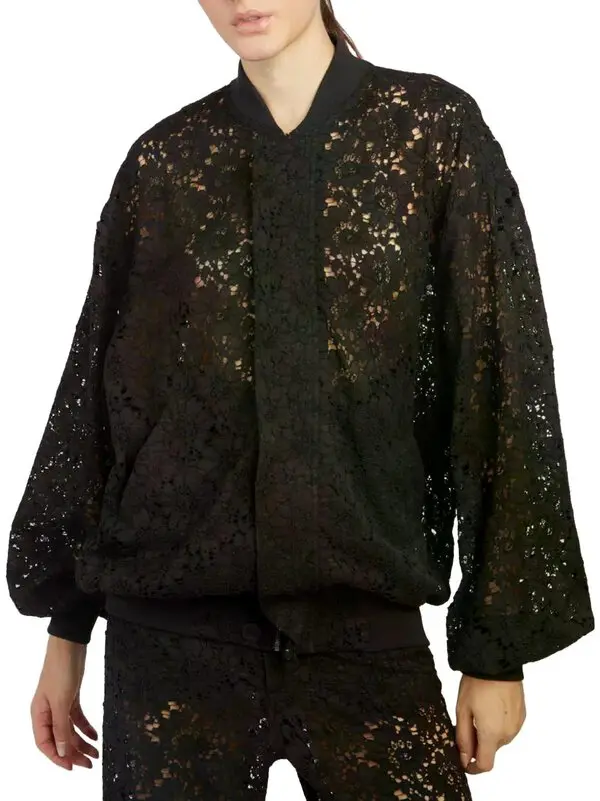 Federica Tosi Lace Bomber Jacket - Black