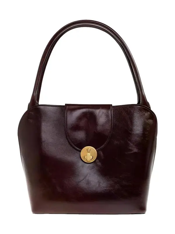 Versace Vivian Leather Shoulder Bag - Brown