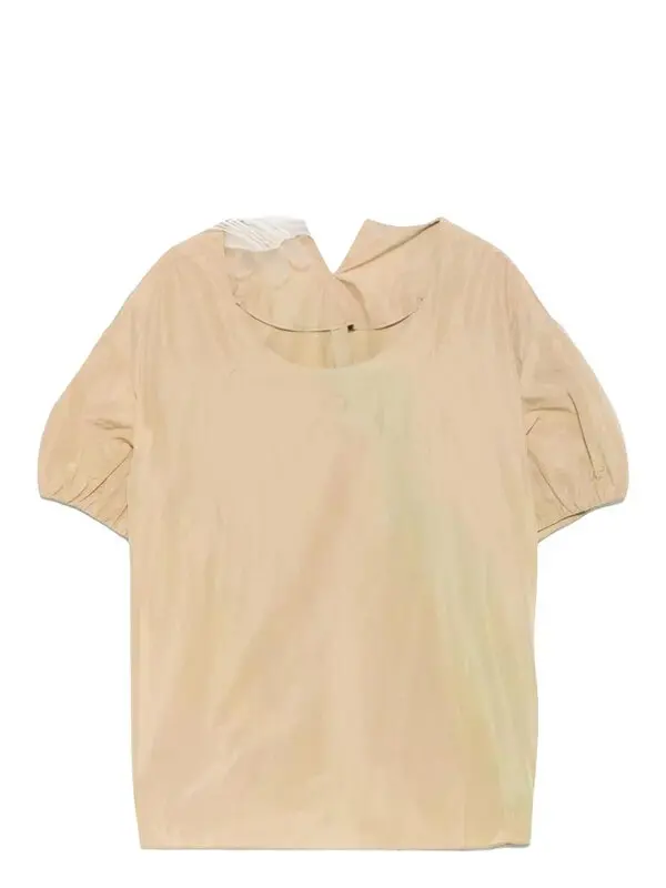 SUSANNE BOMMER Puff Sleeve Top - Neutrals