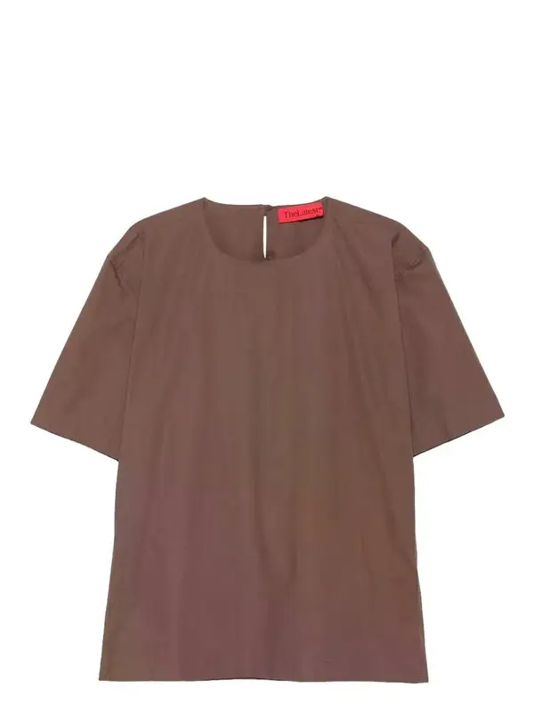 THELATEST Short-sleeve Top With Keyhole Detail - Brown
