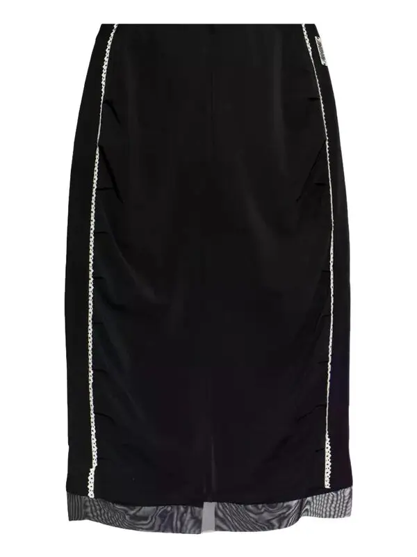 AVAVAV Sequin-embellished Midi Skirt With Lace Trim - Black
