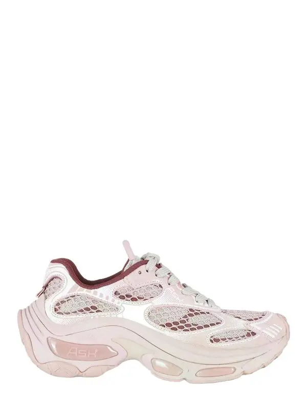 Ash Lace-up Sneakers With Logo Print - Pink